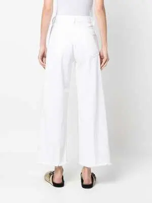 Polo Ralph Lauren Cropped Wide-leg Jeans - White