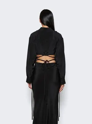 Christopher Esber Short Sleeve Crop Tie Shirt