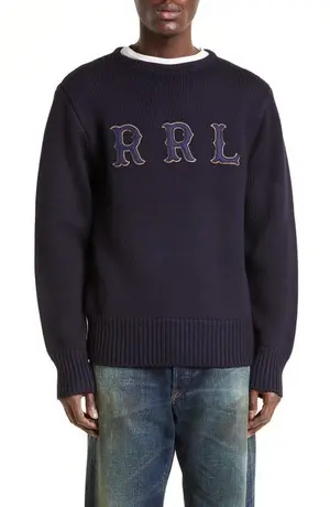 Double Rl Wool Crewneck Sweater