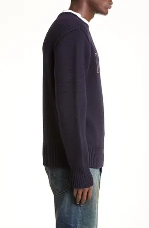 Double Rl Wool Crewneck Sweater