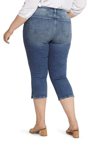 NYDJ Chloe Side Slit Capri Jeans - Loire