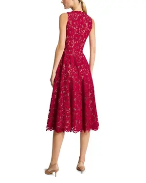 Michael Kors Floral Lace Midi Dress