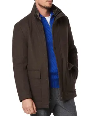Andrew Marc Brooks Car Coat - Hickory