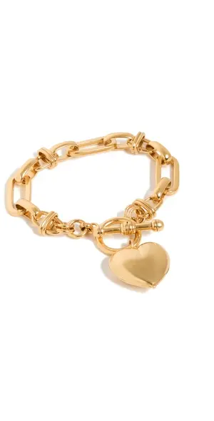 Brinker & Eliza Barbie Heart Charm Bracelet - Gold