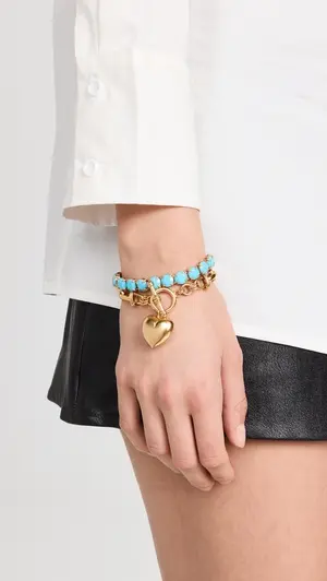 Brinker & Eliza Barbie Heart Charm Bracelet