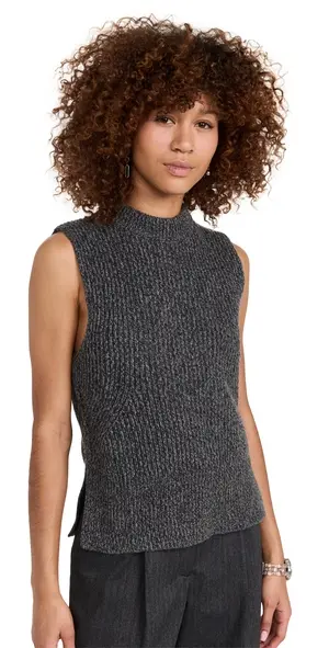 GANNI Structured Rib Knit Vest
