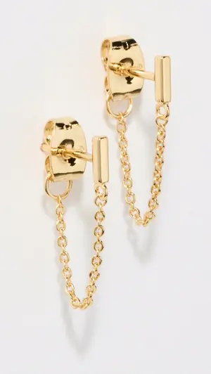 Gorjana Tatum Chain Huggie Earrings