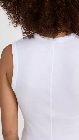Enza Costa Supima Cotton Essential Tank - White