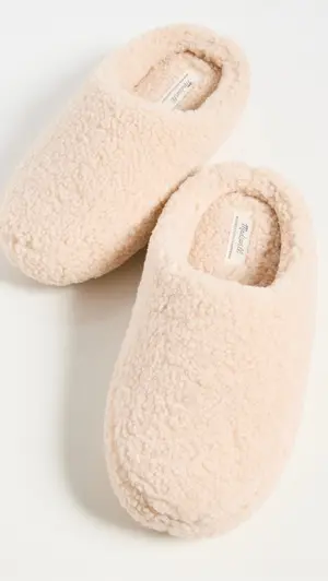 Madewell Sherpa Scuff Slippers