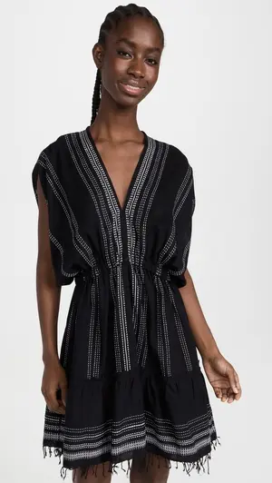 LEMLEM Leliti Short Plunge Neck Dress