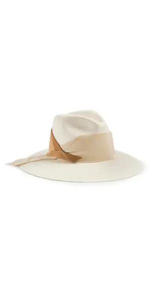Freya Gardenia Straw Hat - White - Bone/caramel