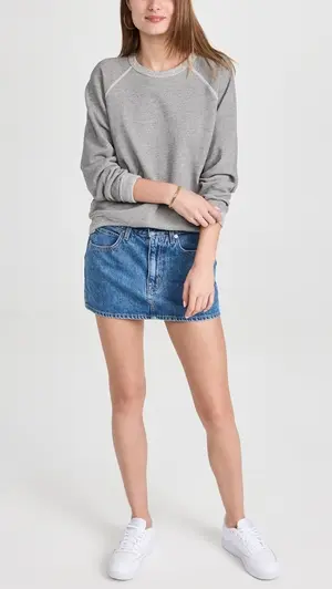 SLVRLAKE Low Rise Denim Mini Skirt