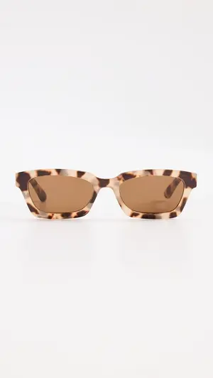 AIRE Sculptor Rectangle Sunglasses - Cookie Tort