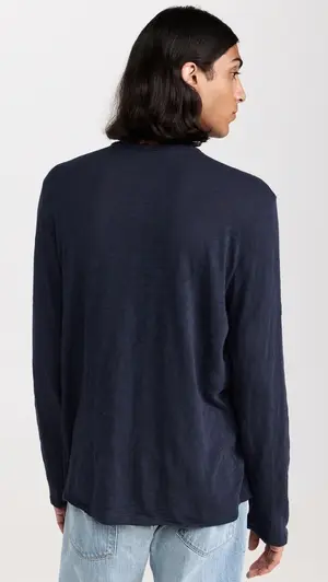ATM Anthony Thomas Melillo Destroyed Wash Henley - Midnight