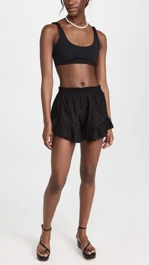 Playa Lucila Ruffle Eyelet Shorts
