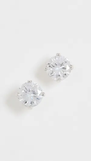 Shashi Caroline Stud Earrings - White Gold