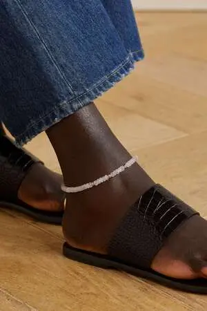 Jacquie Aiche 14-karat Gold, Moonstone And Diamond Anklet
