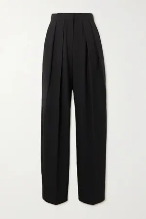 Stella McCartney Pleated Stretch-twill Straight-leg Pants