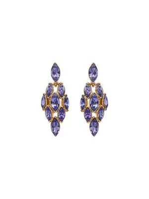 Oscar De La Renta Crystal Drop Earrings