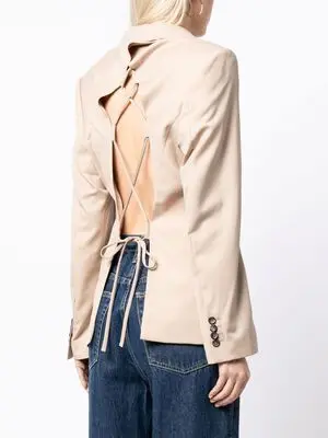 Rokh Laced Open Back Tailored Blazer