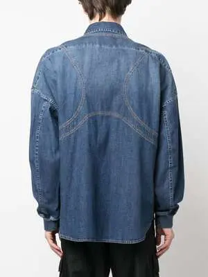 Alexander McQueen Long-sleeved Buttoned Denim Shirt