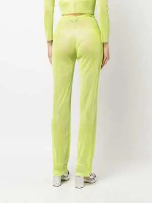 SANTA BRANDS Rhinestone-embellished Straight Trousers - Green