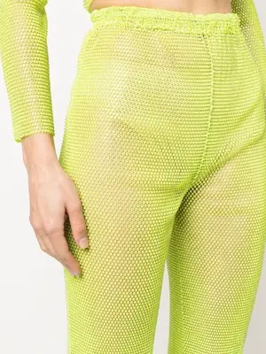 SANTA BRANDS Rhinestone-embellished Straight Trousers - Green