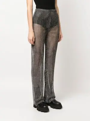 SANTA BRANDS Rhinestone-embellished Trousers - Black