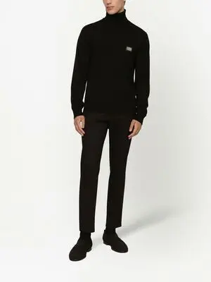 Dolce & Gabbana Roll-neck Wool Jumper - Black