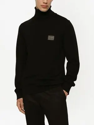 Dolce & Gabbana Roll-neck Wool Jumper - Black