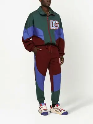 Dolce & Gabbana Logo-patch Colour-block Sweatpants