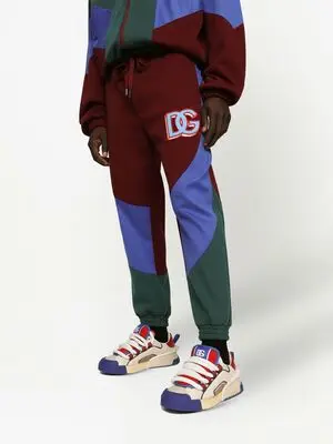 Dolce & Gabbana Logo-patch Colour-block Sweatpants