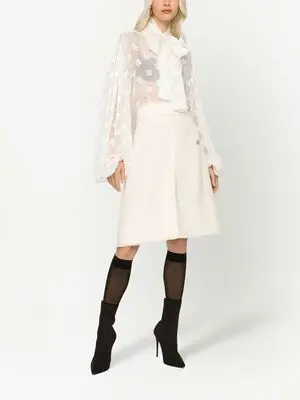 Dolce & Gabbana Logo-jacquard Blouse - White