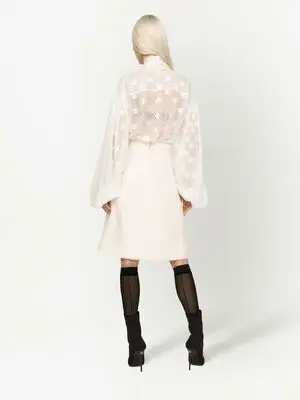 Dolce & Gabbana Logo-jacquard Blouse - White