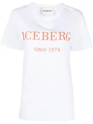 Iceberg Logo Print T-shirt - White