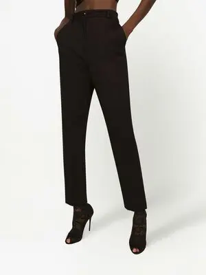 Dolce & Gabbana Milano-rib Tapered-leg Trousers
