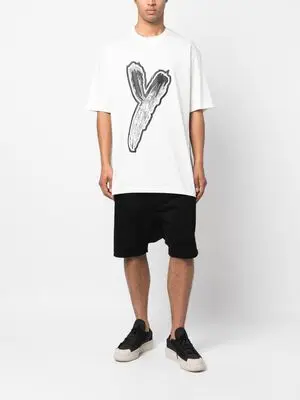 Y3 Logo-print Crew Neck T-shirt