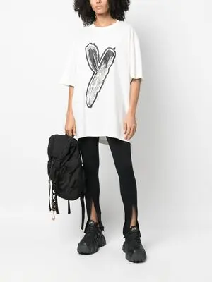 Y3 Logo-print Crew Neck T-shirt