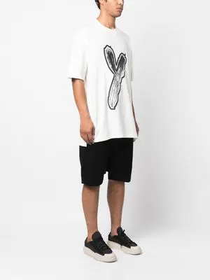 Y3 Logo-print Crew Neck T-shirt