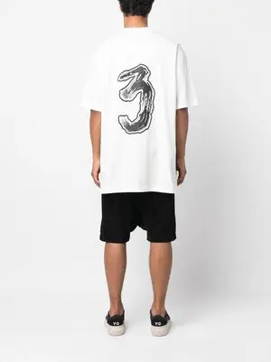 Y3 Logo-print Crew Neck T-shirt