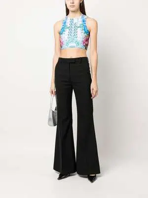 Philipp Plein Hawaii-print Cropped Top