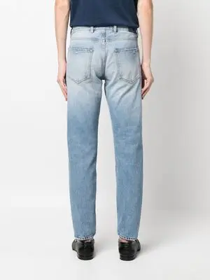 Eleventy Stonewashed Tapered-leg Jeans