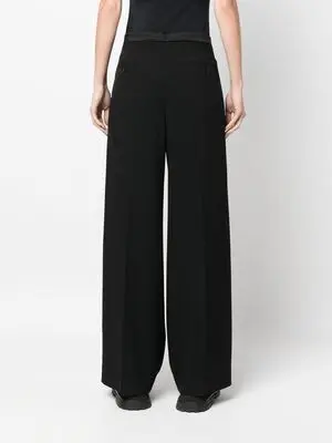 Aspesi Satin-trim Pleated Trousers