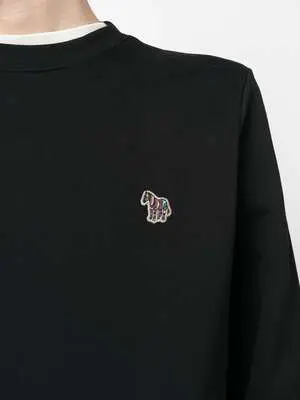 Paul Smith Zebra-logo Organic Cotton Sweatshirt - Black