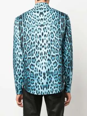 Roberto Cavalli Jaguar Print Cotton Shirt