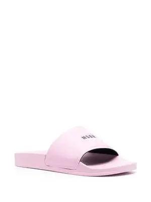 MSGM Logo-print Sliders - Pink