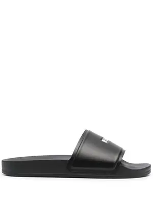 MSGM Logo-print Sliders - Black