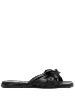MSGM Knot-strap Leather Sandals