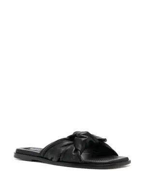 MSGM Knot-strap Leather Sandals