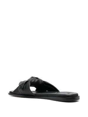MSGM Knot-strap Leather Sandals